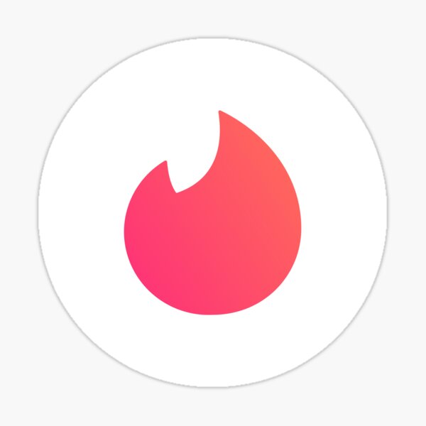 "Tinder circle logo" Sticker for Sale by creativesupply | Redbubble