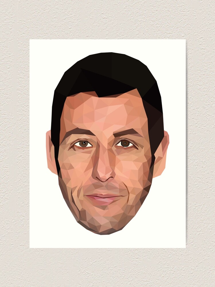 "Adam Sandler low poly 2d art" Art Print by awesomedsign | Redbubble