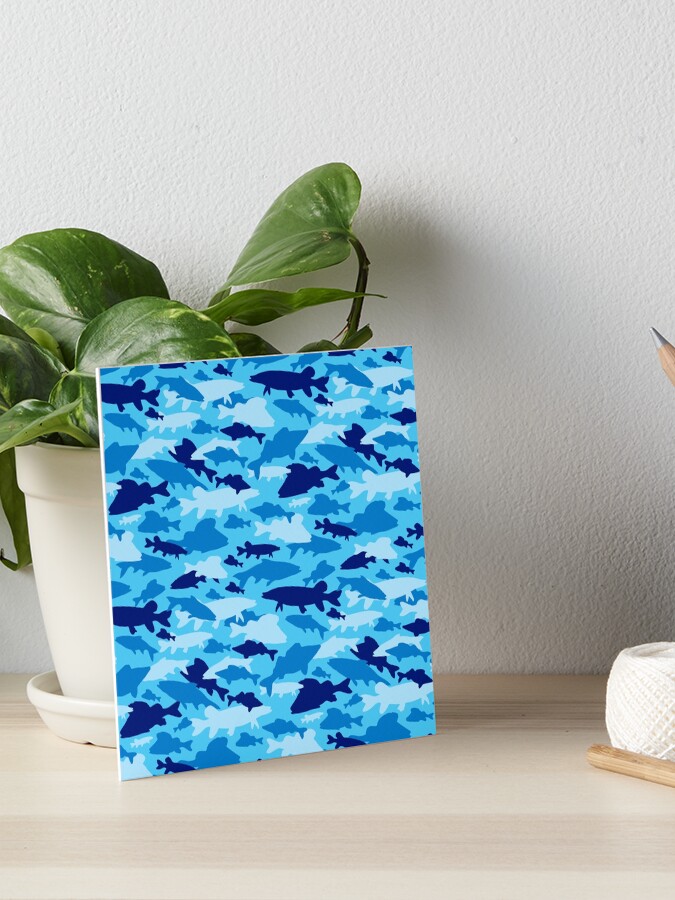 " Blue Fish Camo Print" Art Board Print for Sale by TopTrendNow | Redbubble