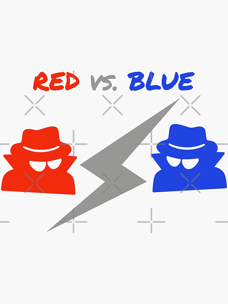 "Red team vs. Blue team" Sticker by Advforester | Redbubble