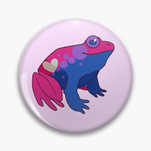 "Biromantic Pridefrog" Pin for Sale by amphibian-a-day | Redbubble