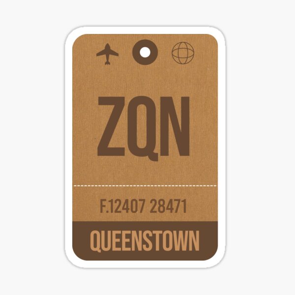 "Queenstown (ZQN) New Zealand-Vintage Airport Luggage Tag Gift Idea For ...