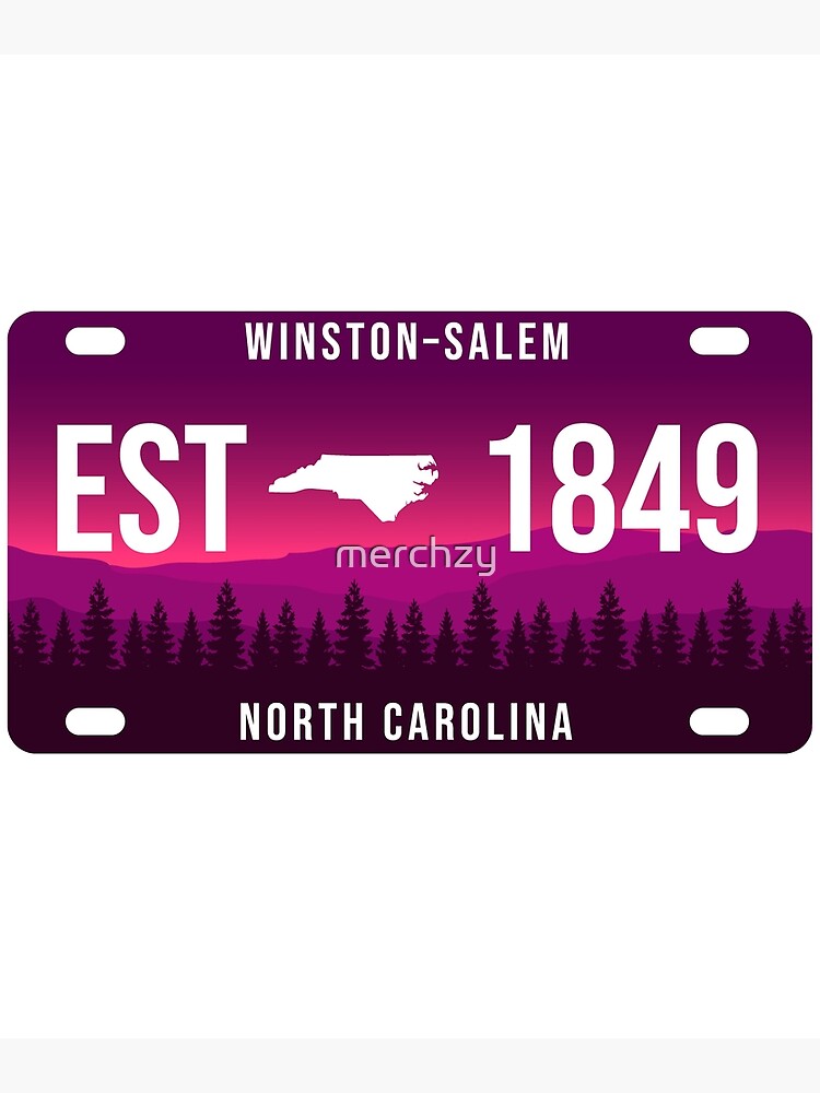 "Winston-Salem North Carolina Mountain License Plate " Poster by ...