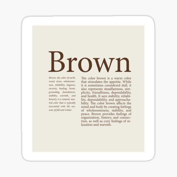 "Brown aesthetic " Sticker for Sale by PeachyDrawingss | Redbubble