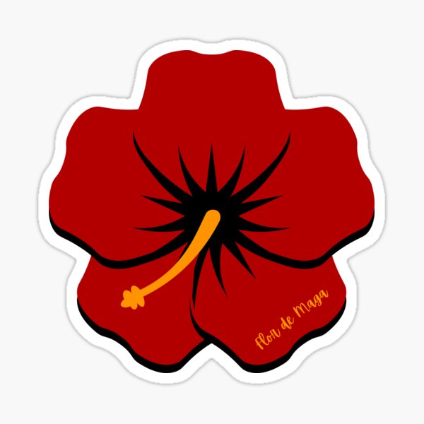 "Flor de Maga Puerto Rico Tropical Flower" Sticker for Sale by ...