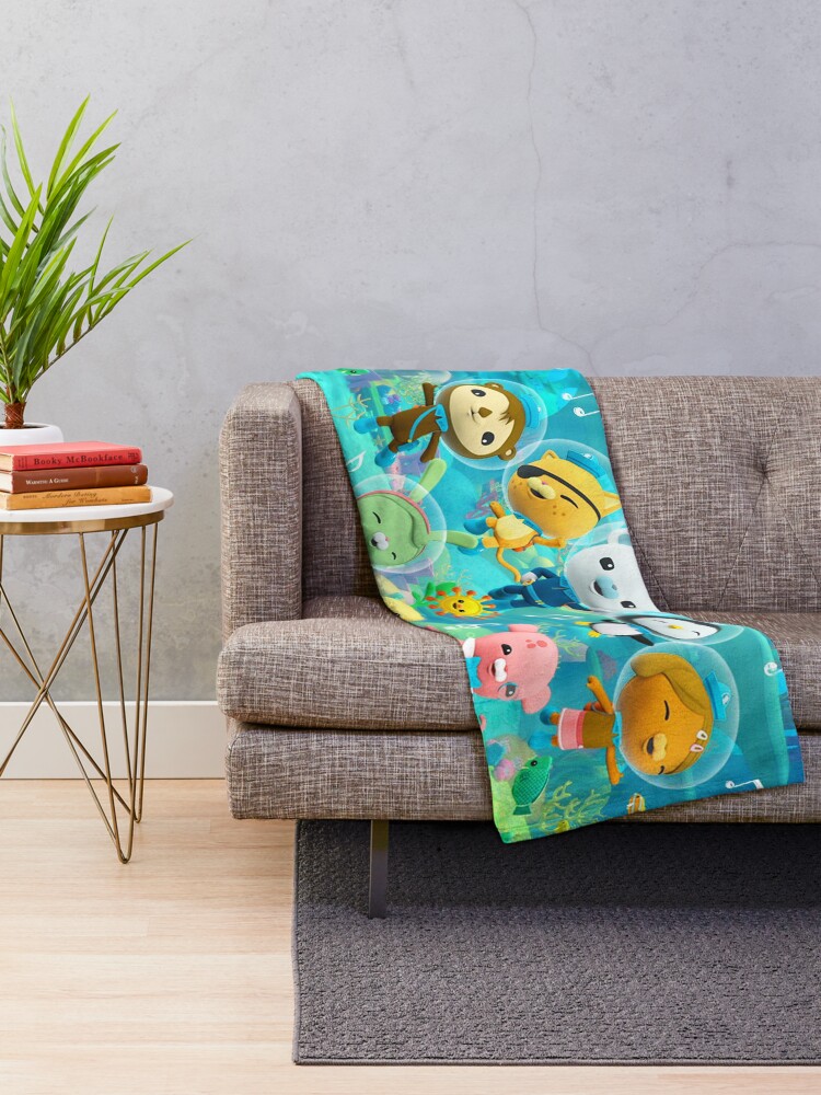 "Octonauts Kids Kwazii Ocean Adventure Captain Barnacles" Throw Blanket ...