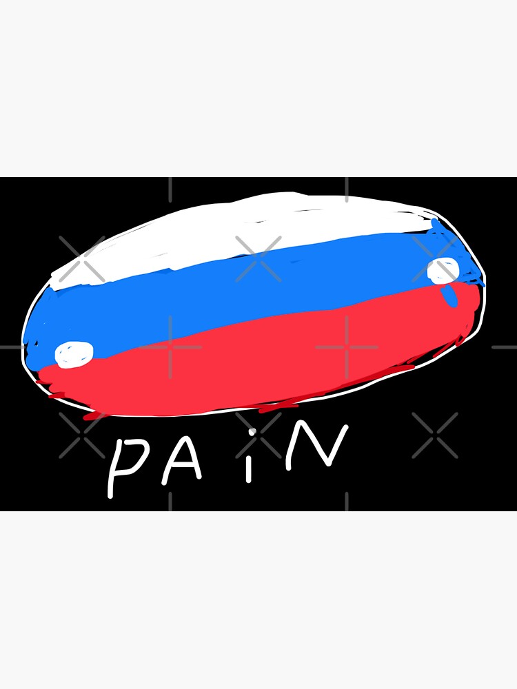 "Pain" Sticker for Sale by YourComradeYuri | Redbubble