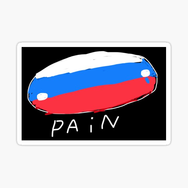 "Pain" Sticker for Sale by YourComradeYuri | Redbubble