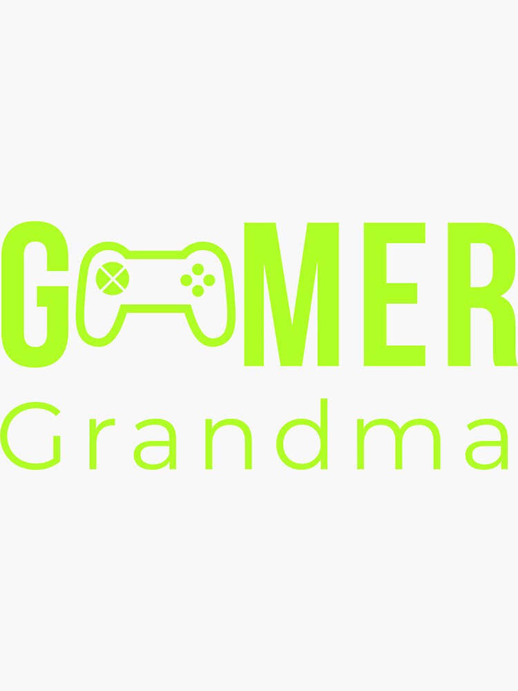 "Gamer Grandma " Sticker for Sale by UngoliantsWeb | Redbubble