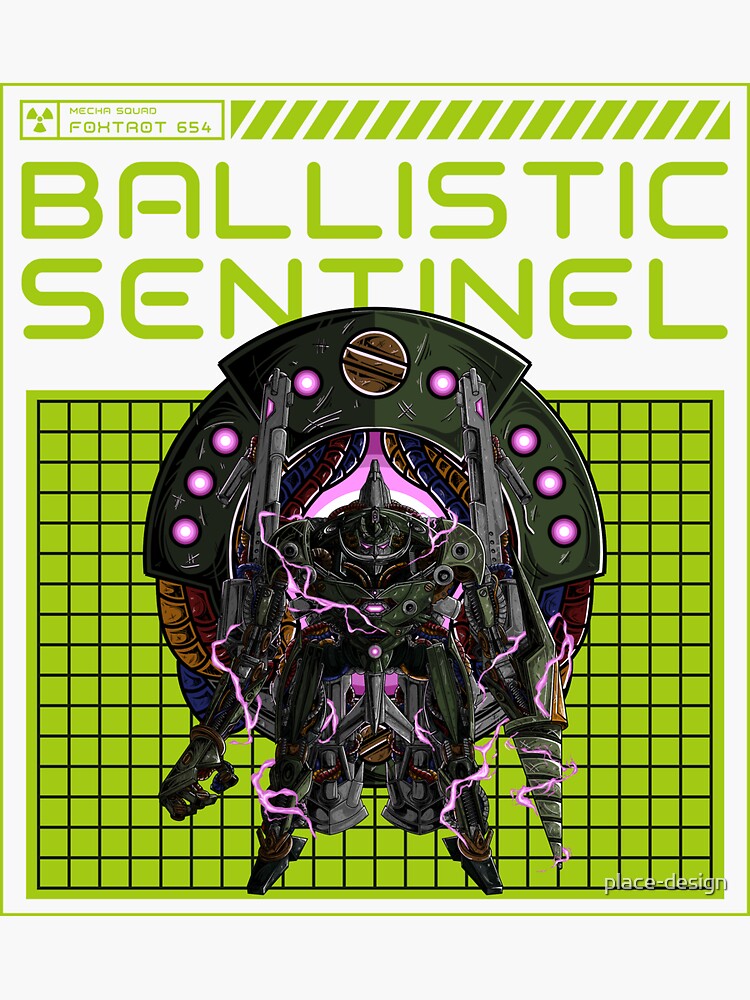 "BALLISTIC SENTINEL" Sticker for Sale by place-design | Redbubble