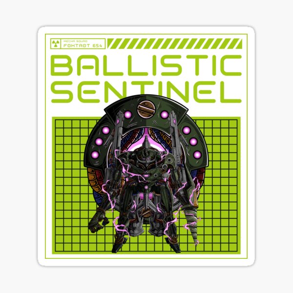 "BALLISTIC SENTINEL" Sticker for Sale by place-design | Redbubble