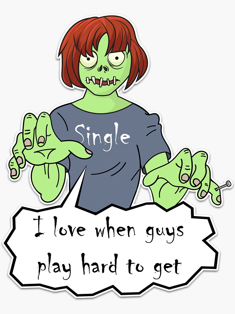 "single zombie woman" Sticker for Sale by creativedane | Redbubble