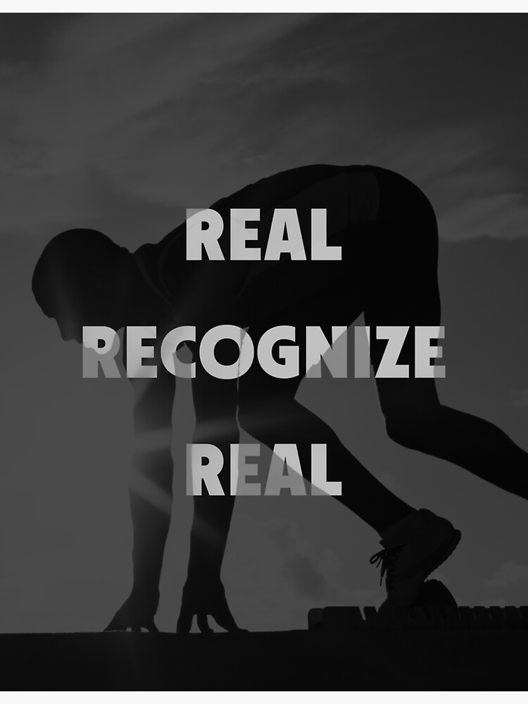 "real recognize real" Sticker for Sale by Oink-Design | Redbubble
