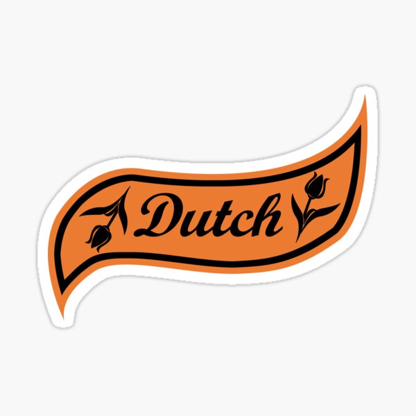 "Dutch Banner with Tulips" Sticker by AHMTheBeesTees | Redbubble