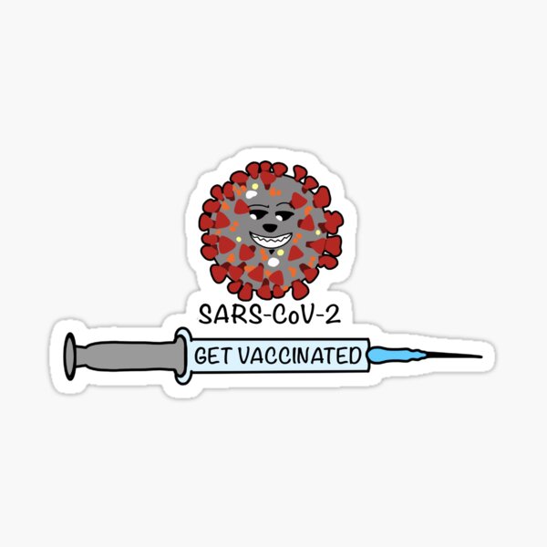 "Get Vaccinated: SARS-CoV-2" Sticker for Sale by twinklepatel25 | Redbubble