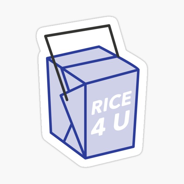 "Blue Box of Rice" Sticker for Sale by paolovdesigns | Redbubble