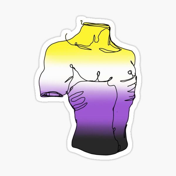 "Nonbinary Gradient Bust " Sticker for Sale by Saltyre | Redbubble