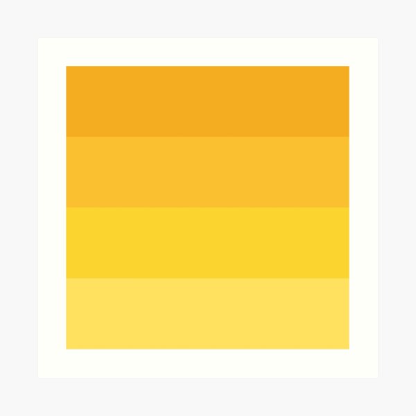 "70s color palette - yellow retro color scheme" Art Print for Sale by ...
