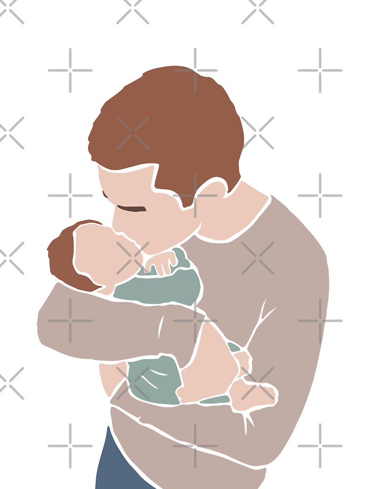 "Dad and Baby" Sticker for Sale by AlurePrints | Redbubble