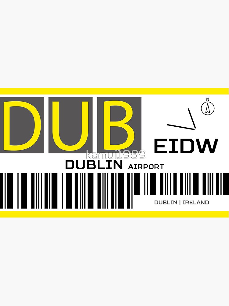 "Destination Dublin Airport" Sticker for Sale by kamui1989 | Redbubble