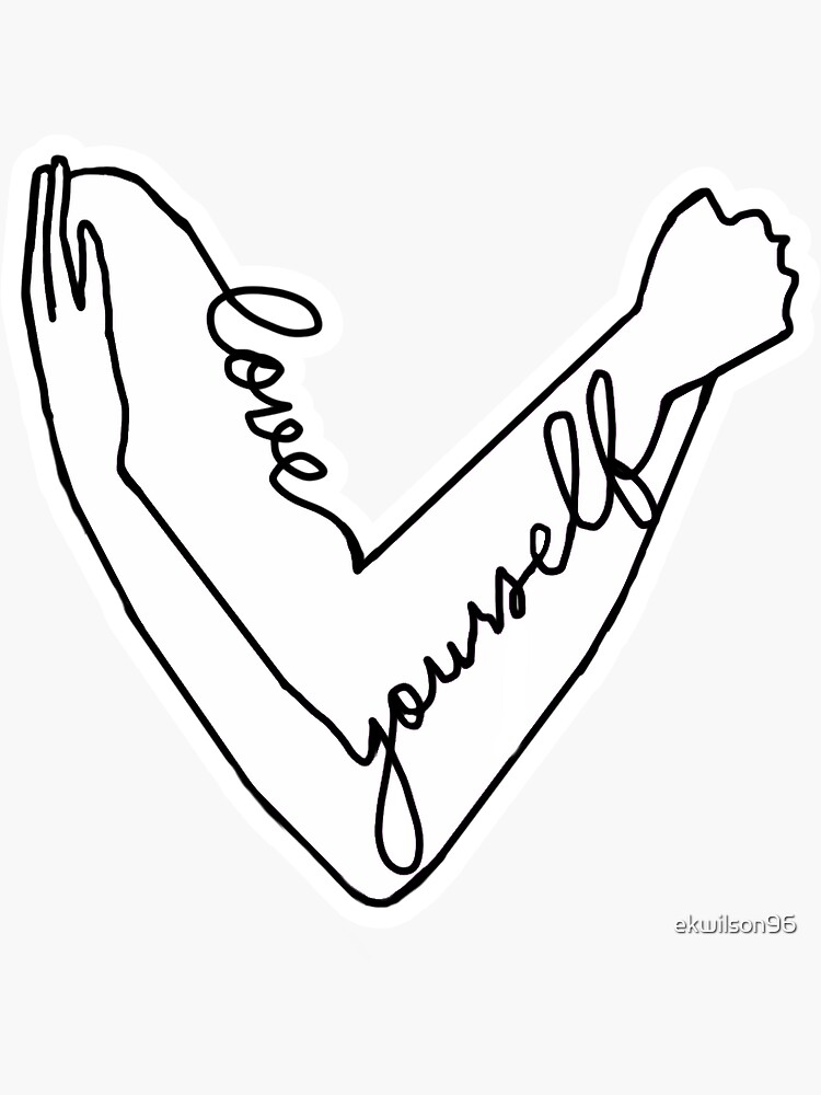 "Love Yourself Hug Heart" Sticker for Sale by ekwilson96 | Redbubble