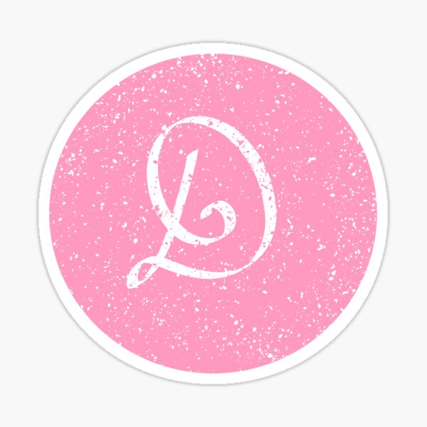 "Pink Letter D" Sticker for Sale by GreenAmaryllis | Redbubble