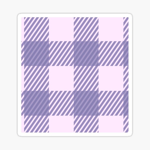 "Purple and Pink Large Checkered Plaid " Sticker by Dollfacedesign ...