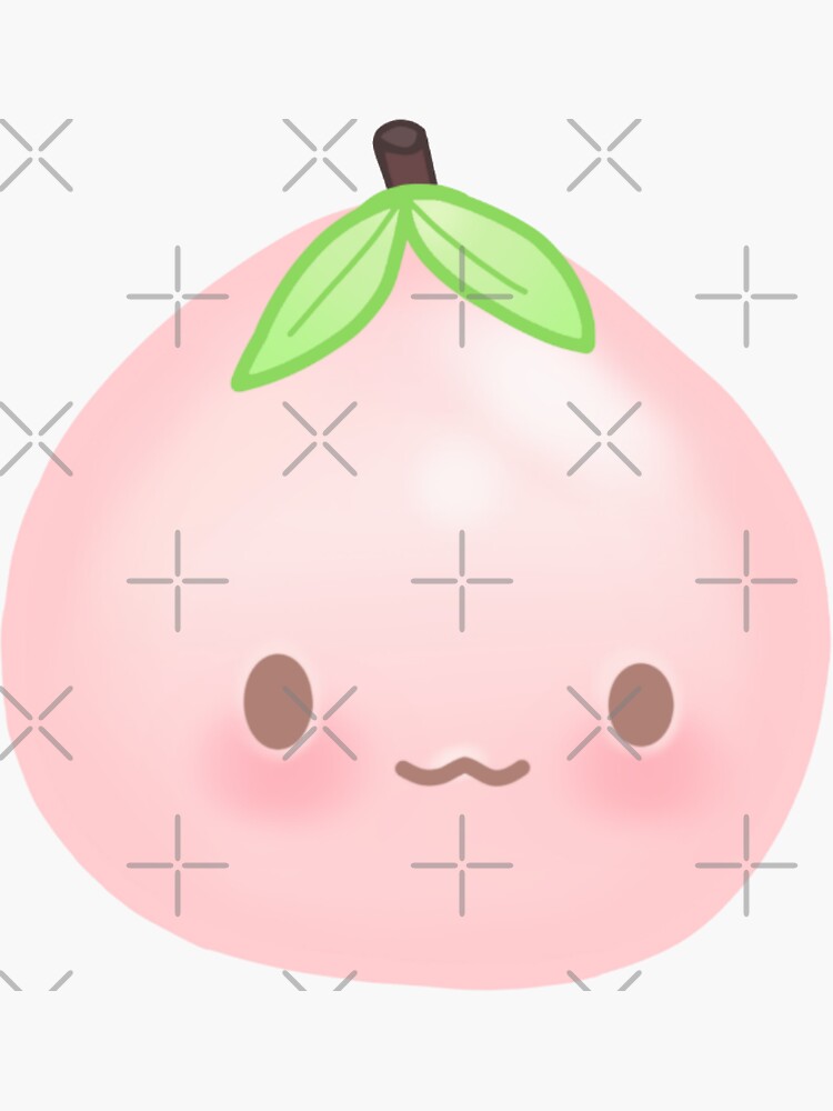 "cute kawaii peach" Sticker for Sale by sezalilly | Redbubble