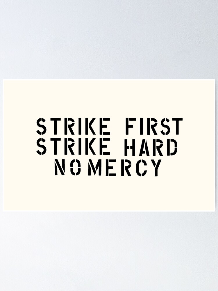 "Strike First, Strike Hard, No Mercy. (Cobra Kai dojo wall stencil ...