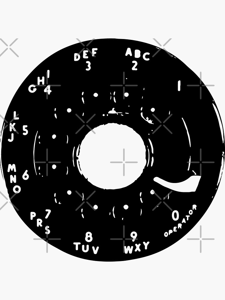 "Rotary Dial" Sticker for Sale by Spindriftmerch | Redbubble