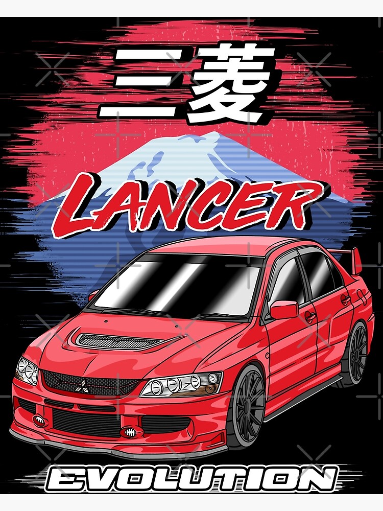 "JDM Lancer Evolution Street Racing" Poster for Sale by Joshirosung | Redbubble