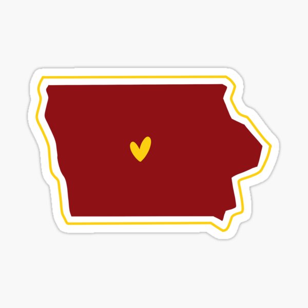 "Iowa state sticker " Sticker for Sale by Adahcreates | Redbubble
