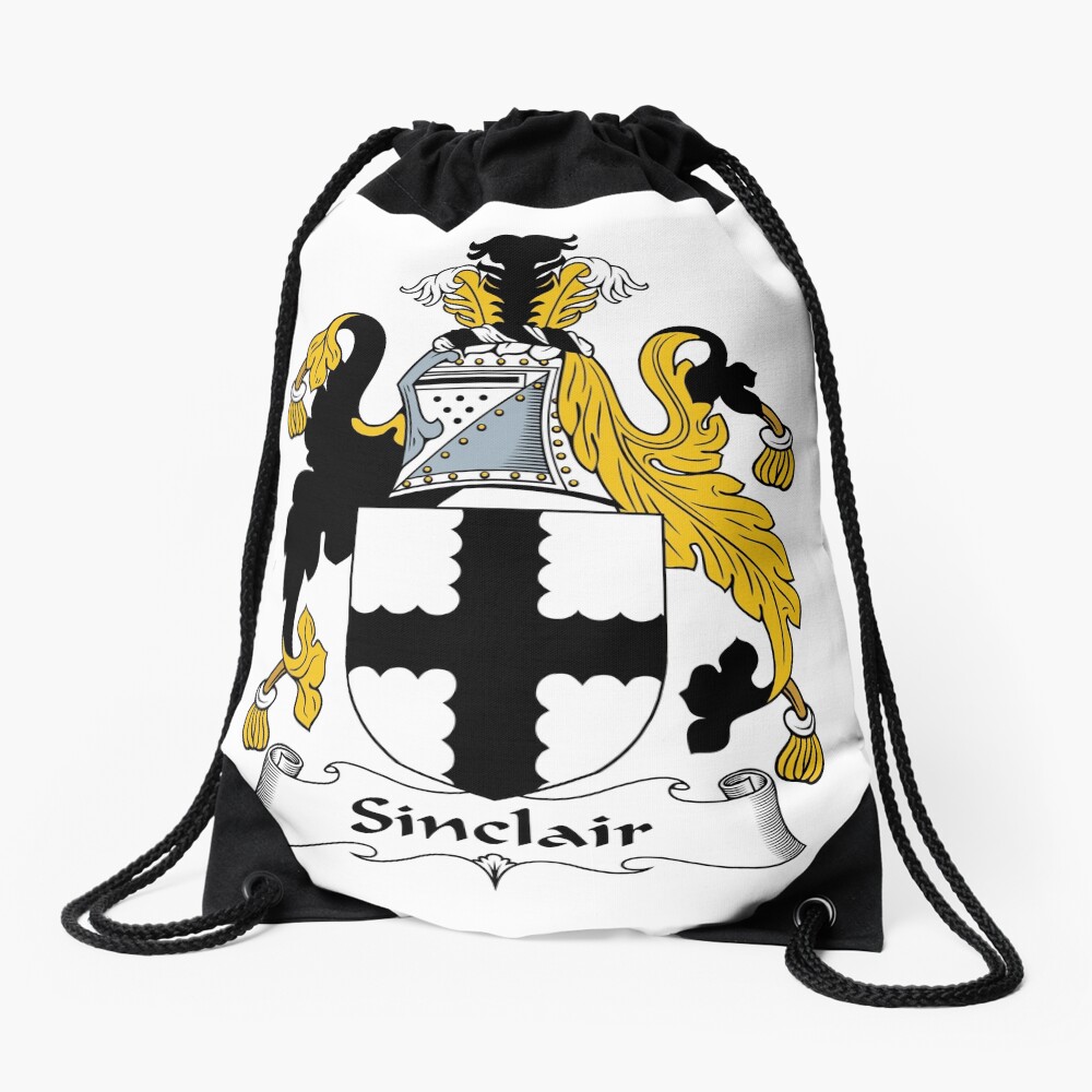 "Sinclair Coat of Arms / Sinclair Family Crest" Drawstring Bag for Sale ...