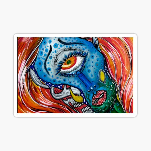 "Girl with one eye" Sticker for Sale by honeeeybritt | Redbubble
