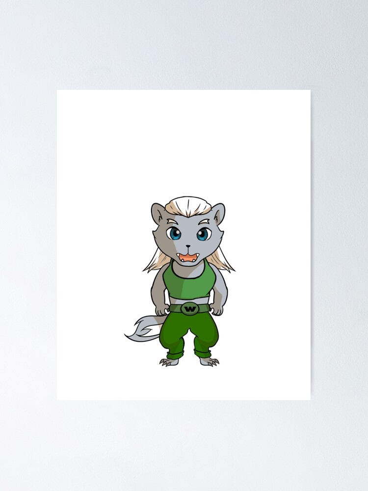 "Cute Chibi Grey Werewolf Princess Sharon" Poster for Sale by ...