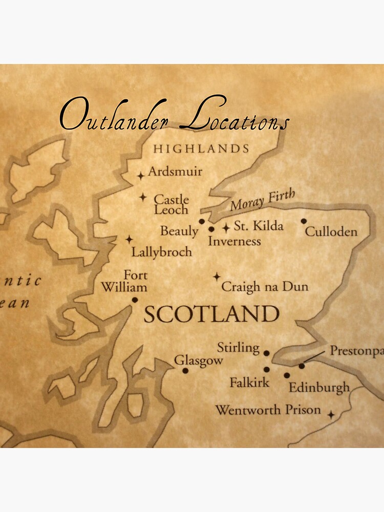 "Outlander Locations" Sticker for Sale by WildJohnson | Redbubble