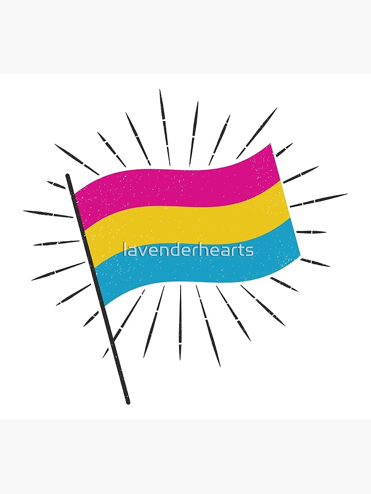 "Retro Pan Pride Flag" Poster by lavenderhearts | Redbubble
