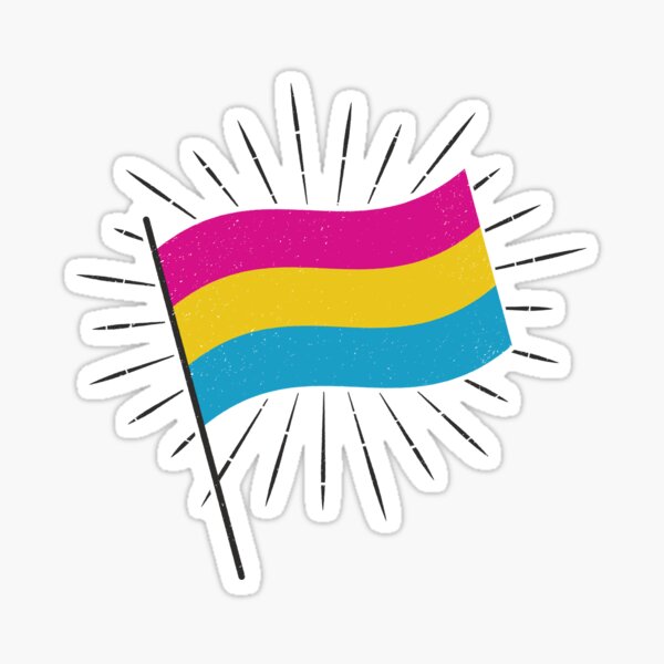 "Retro Pan Pride Flag" Sticker for Sale by lavenderhearts | Redbubble
