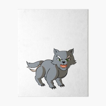 "Cute Chibi Werewolf General Robby Grey Wolf Transform" Art Board Print ...