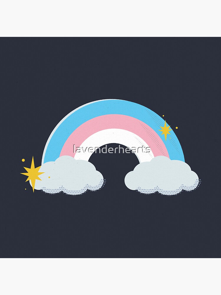 "Retro Trans Pride Rainbow" Sticker for Sale by lavenderhearts | Redbubble