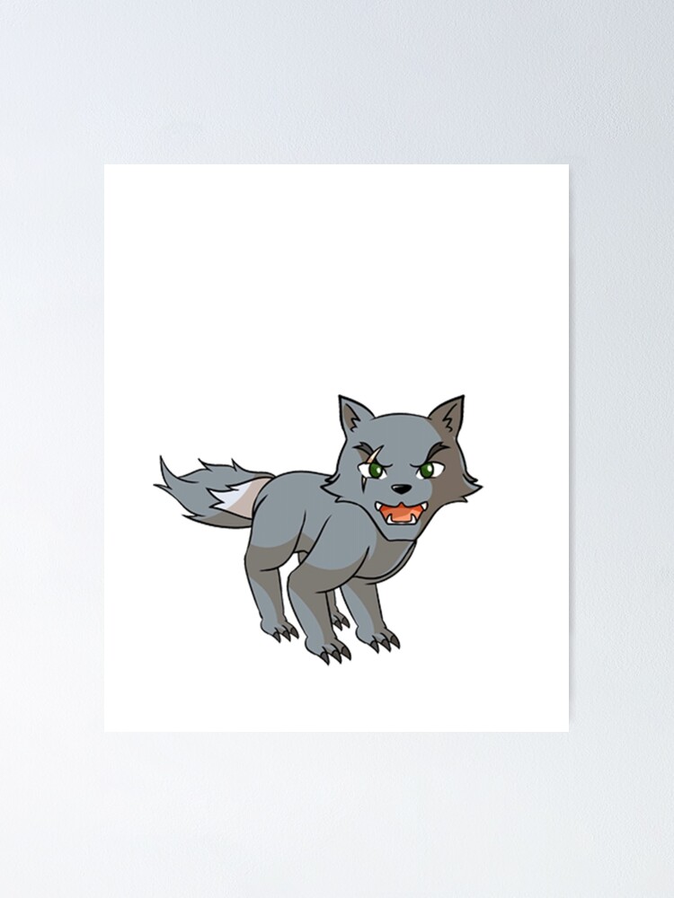 "Cute Chibi Werewolf General Rocky Grey Wolf Transform" Poster by ...