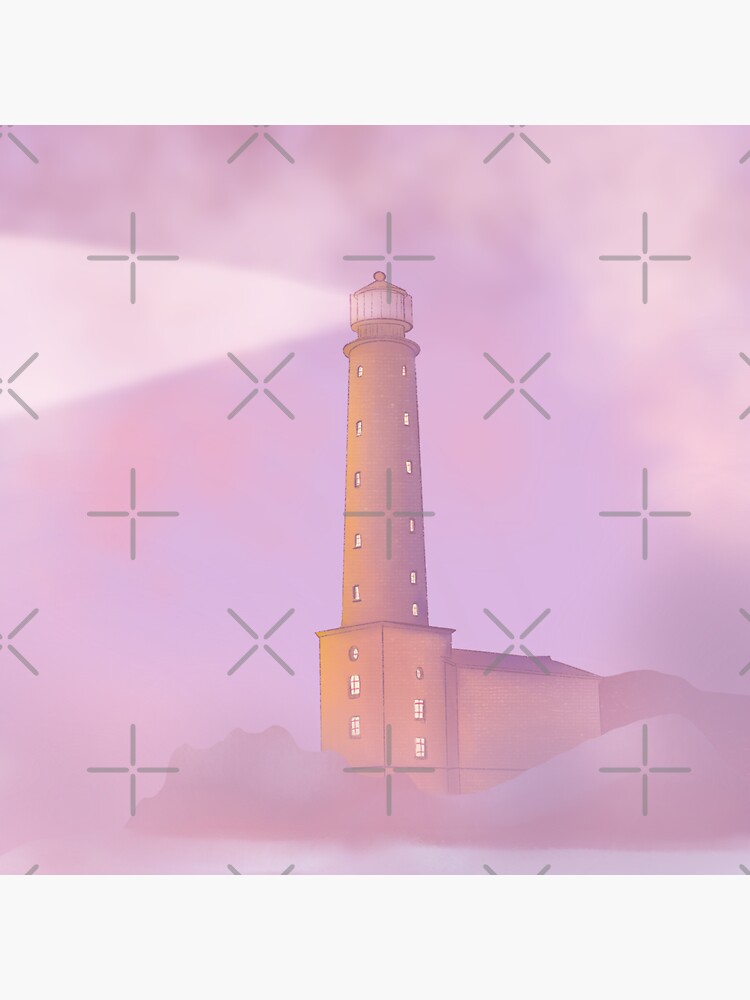 "lavender lighthouse in the mist. " Sticker for Sale by goblinbabe ...