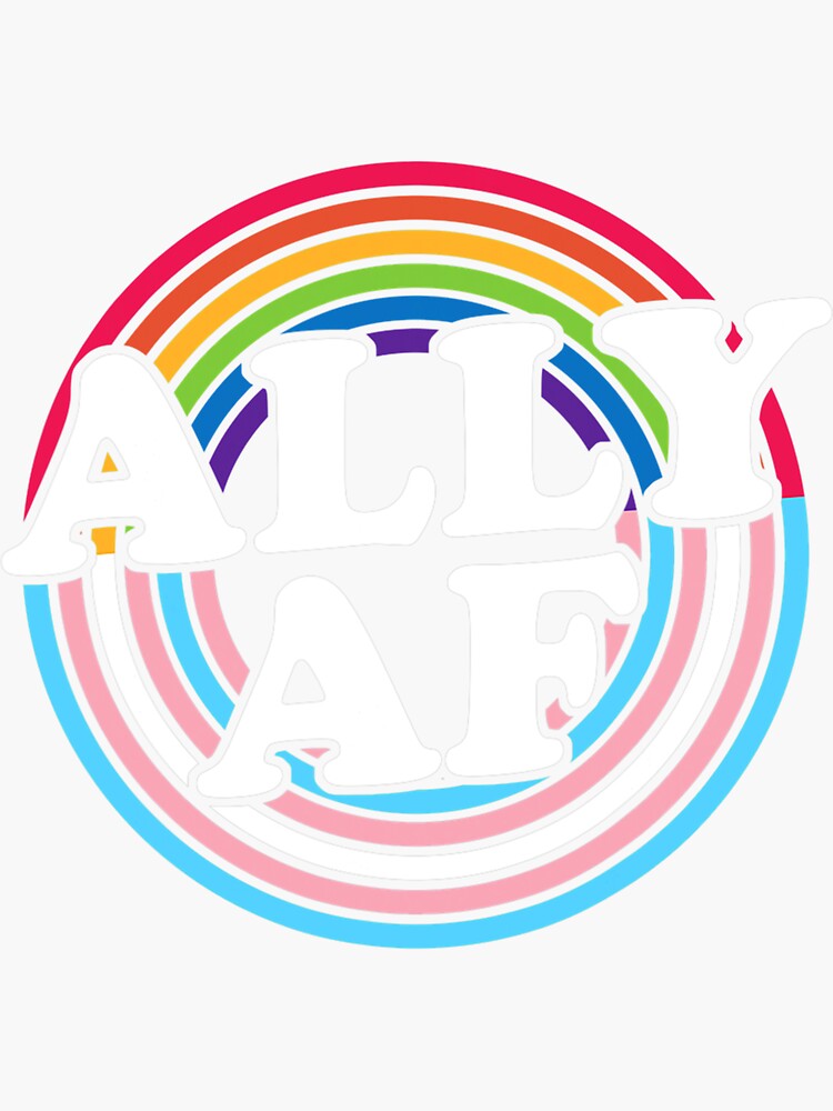 "Ally Af Gay Pride Month Lgbt Rainbow" Sticker for Sale by foregostore ...