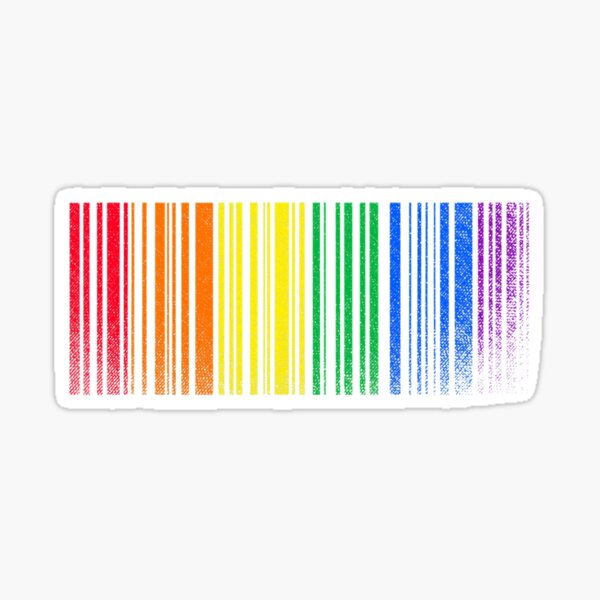 "Barcode Lgbtq Rainbow Flag Human Rights Equality Lgbt" Sticker for ...