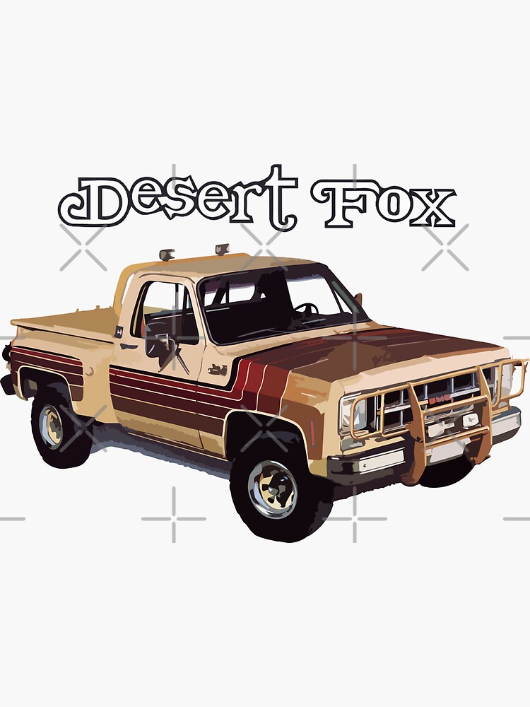 "1970s Desert Fox Pickup Truck" Sticker for Sale by FromThe8Tees ...
