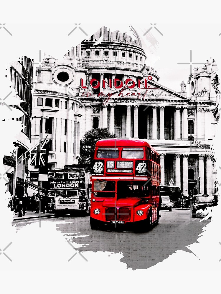 "LONDON BIG RED BUS" Poster by SELBONHOMIA | Redbubble