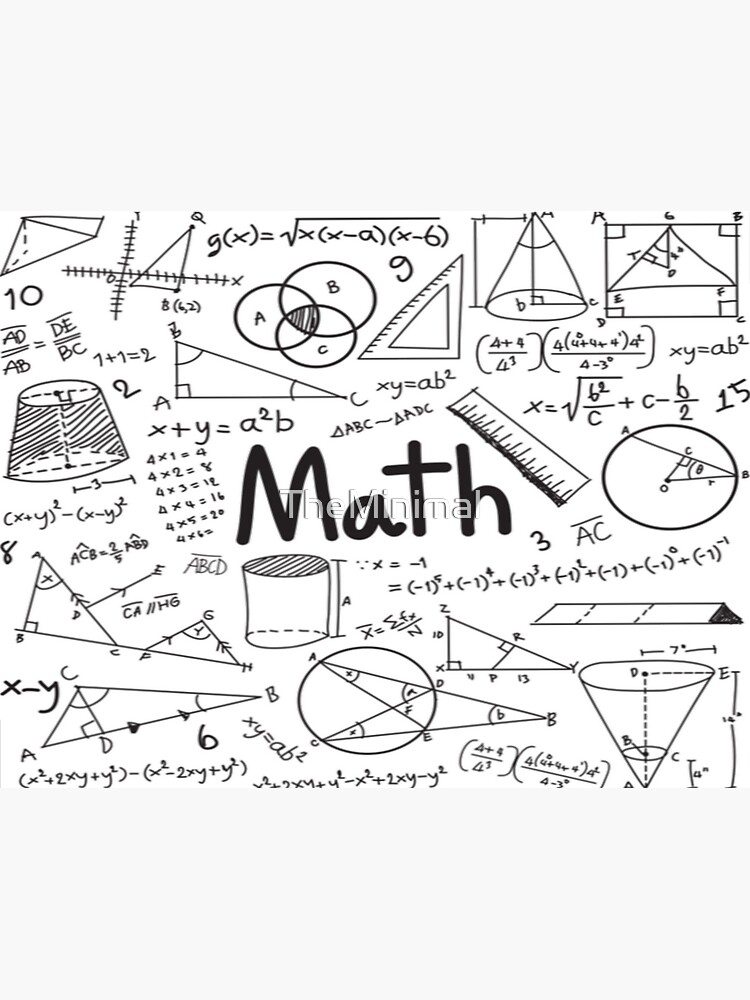 "Math Formulas And Geometry" Sticker for Sale by TheMinimal | Redbubble