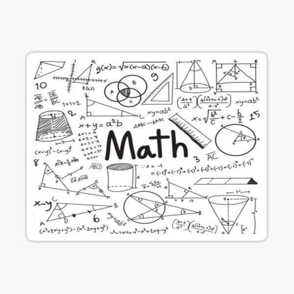 "Math Formulas And Geometry" Sticker for Sale by TheMinimal | Redbubble