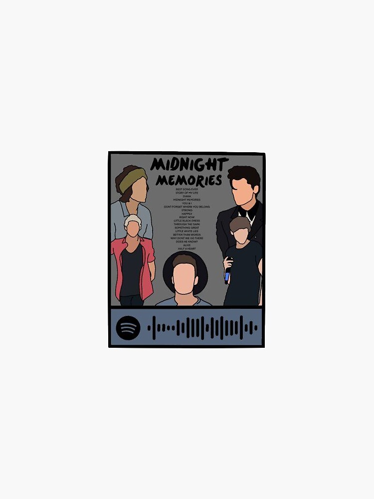 "Midnight Memories album sticker" Sticker for Sale by Isabella-bubbl3 ...