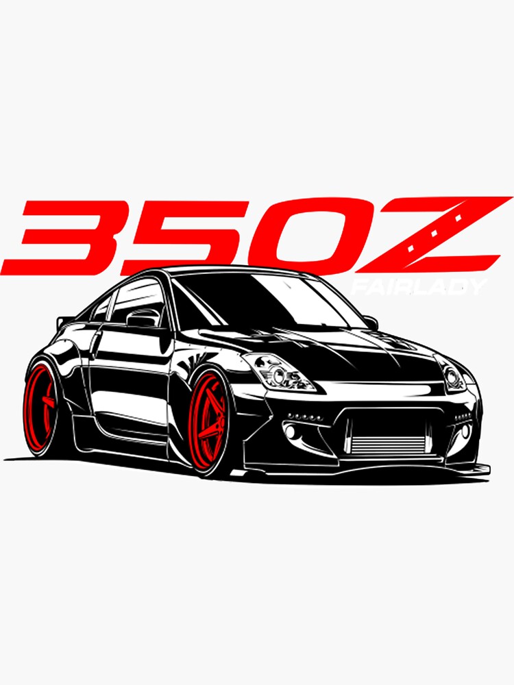 "Nissan 350z Shirt" Sticker for Sale by nicknamehy42 | Redbubble